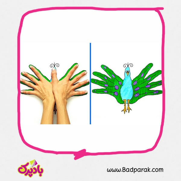 نقاشی با دست و ۱۲ ایده جالب برای کودکان | بادپرک
